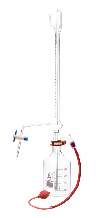 BURETA AUTOMATICA DE 25ML CON LLAVE DE PTFE CLASE A, CERTIFICADO POR L ...