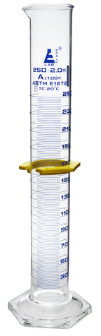 PROBETA DE VIDRIO 250ML CLASE A, ASTM, SERIALIZADA CON CERTIFICADO IND ...